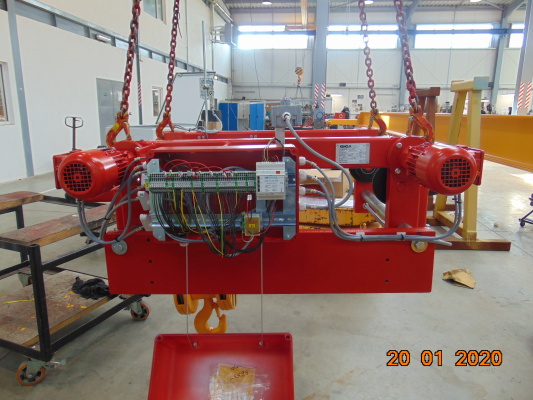 Úprava mostového jeřábu GJMJ 16t/22,5m - doplnění kladkostroje GHM 2001 ...