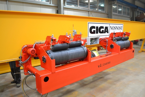 Single girder bridge crane GJMJ 1,8t+1,8t/27,5m with rope stabilization ...